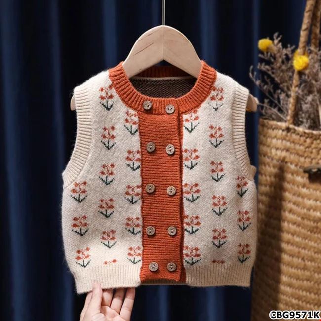 Áo ghile len vintage kiểu Hàn Quốc dành cho bé gái CBG9571K | Bé Cưng Shop