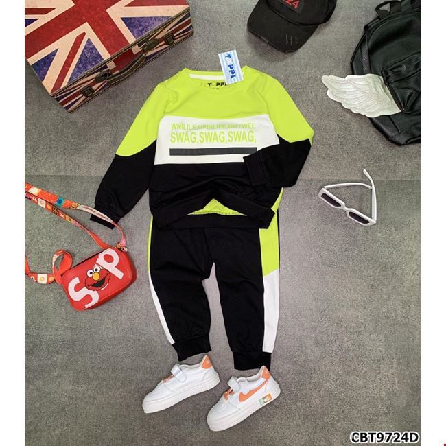 Bộ đồ thun dài tay SWAG phối màu cực ngầu dành cho bé trai CBT9724D ...