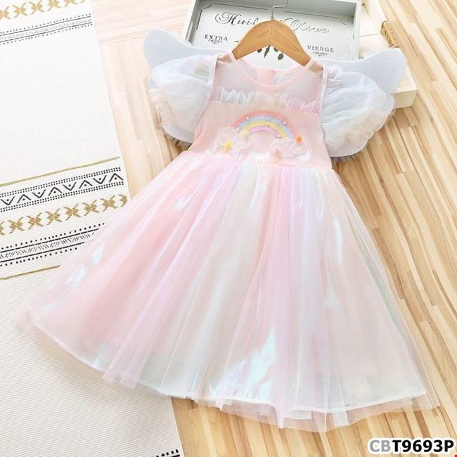 Đầm công chúa cầu vồng xinh xắn cho bé CBT9693P | Bé Cưng Shop